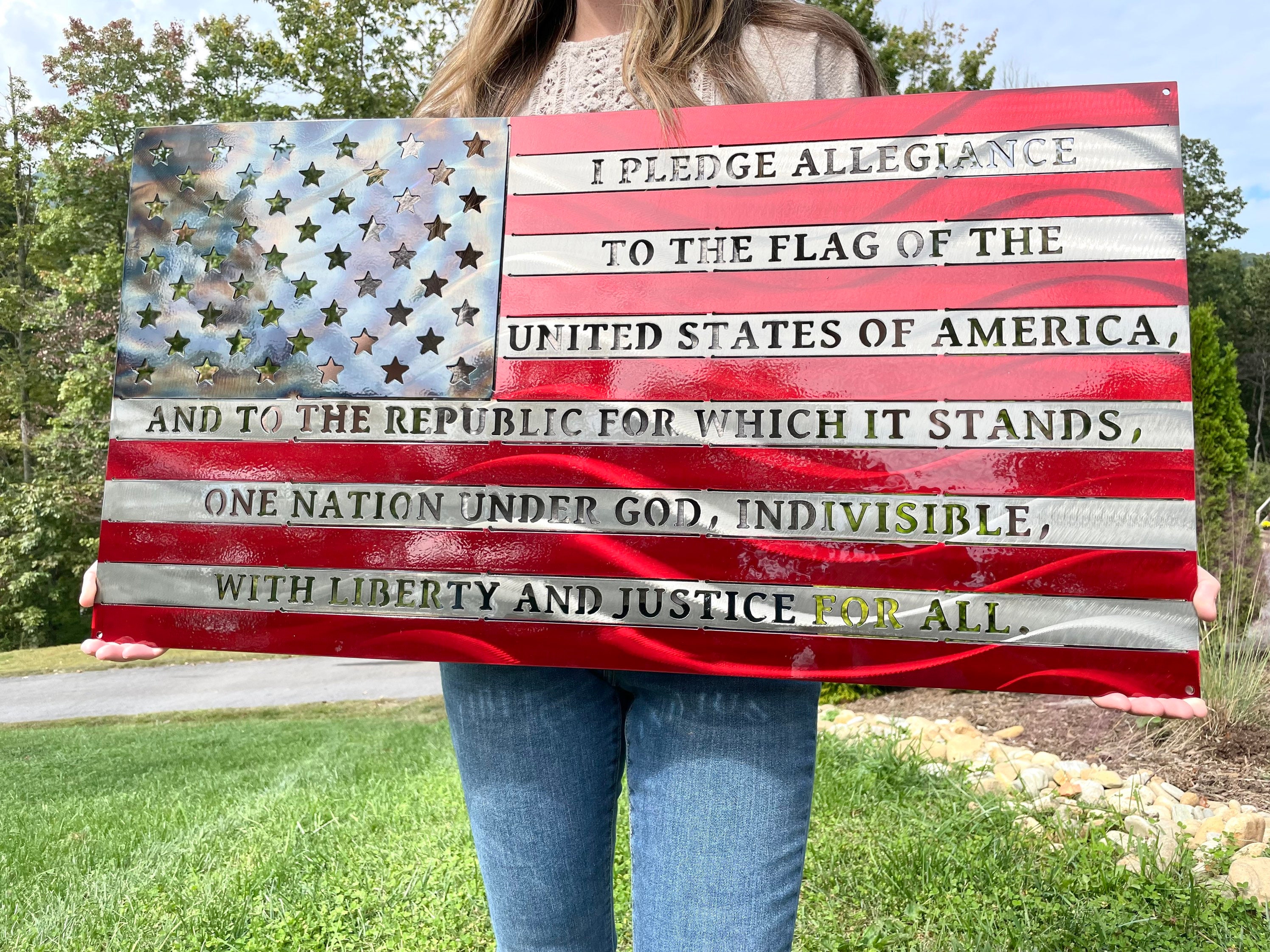 American Flag American Flag Sign US Flag Pledge of - Etsy