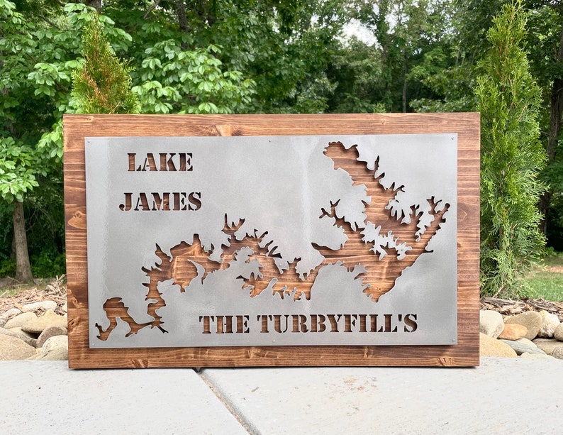 Lake James Sign - Lake Sign - Lake James NC Sign - Metal Lake Sign ...