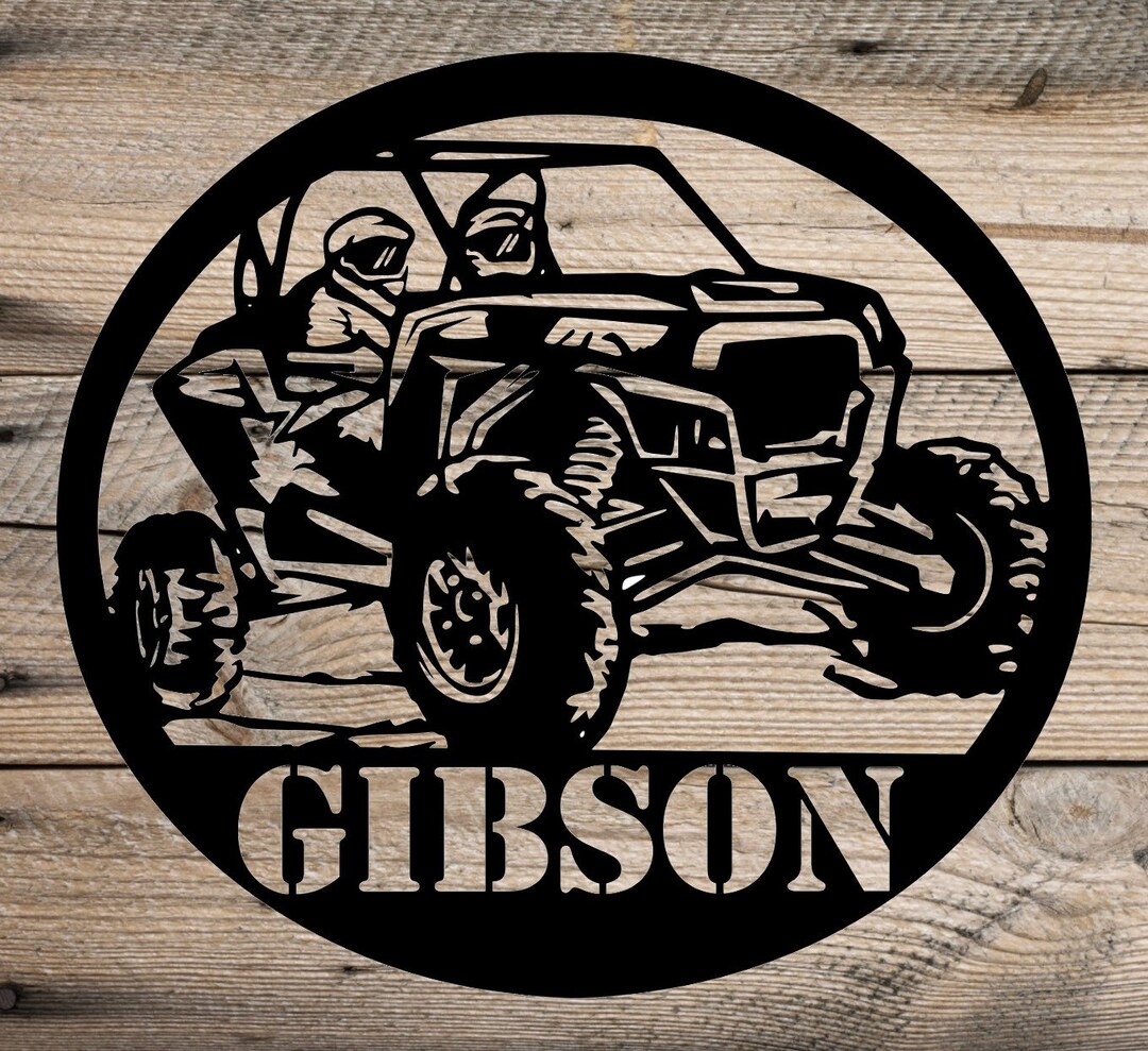 Family Name Sign - Side-by-side Metal Sign - Custom UTV Name Sign - UTV ...
