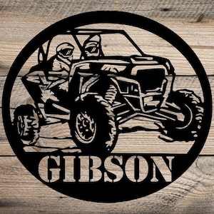 Family Name Sign - Side-by-side Metal Sign - Custom UTV Name Sign - UTV ...