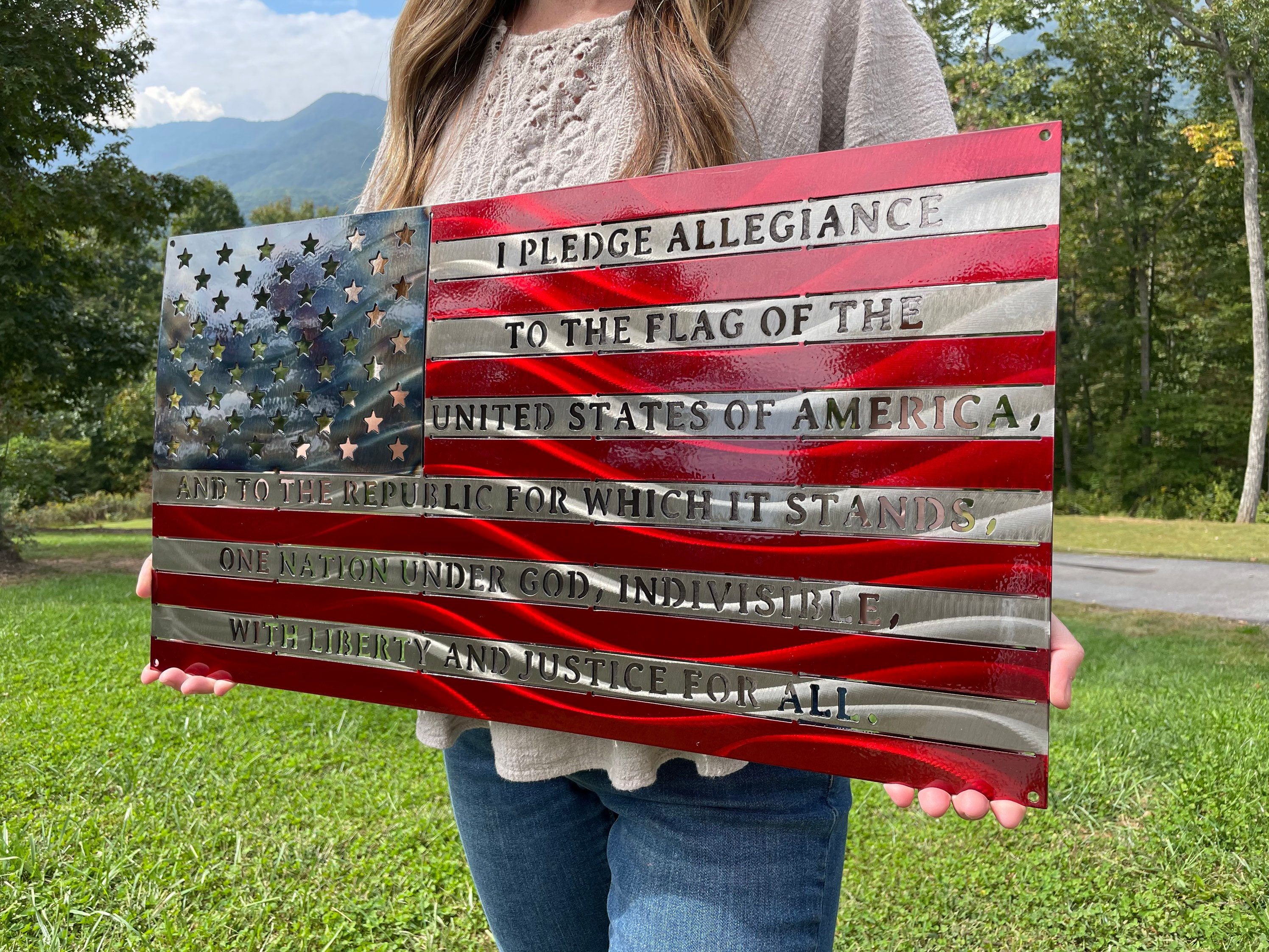 American Flag American Flag Sign US Flag Pledge of - Etsy