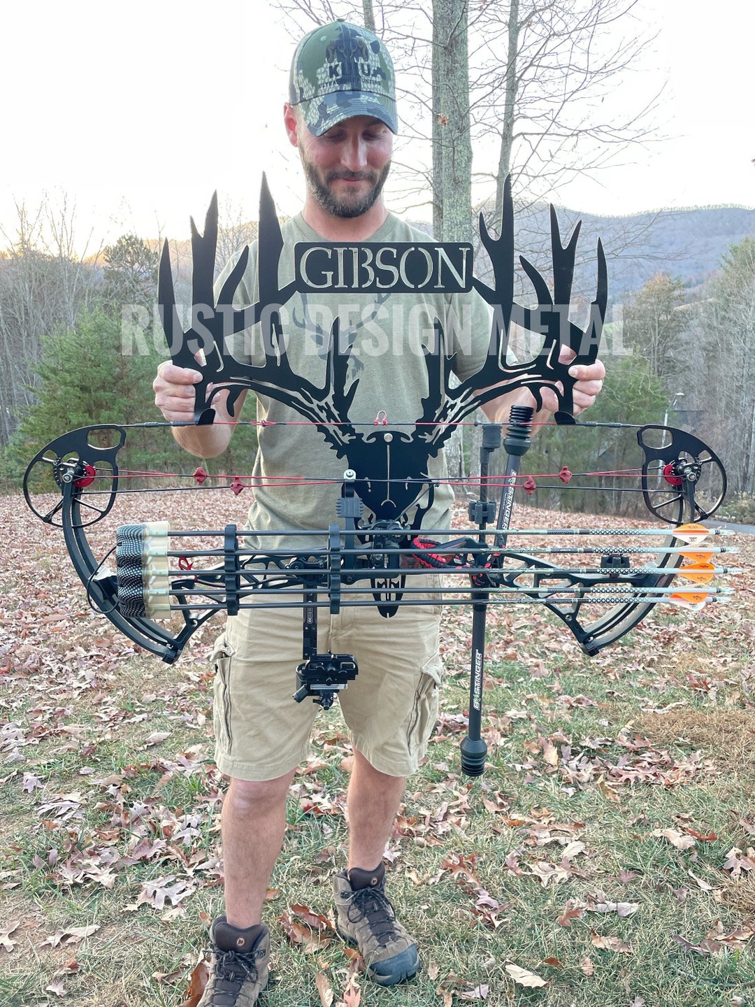 Bowhanger Name Sign - Metal Sign - Custom Bowhanger Name Sign - Deer ...