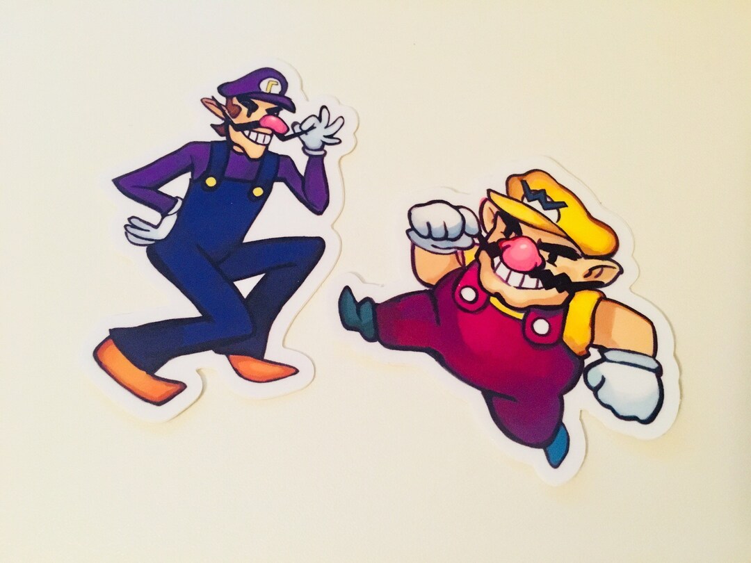 Wario Bros Vinyl Stickers - Etsy