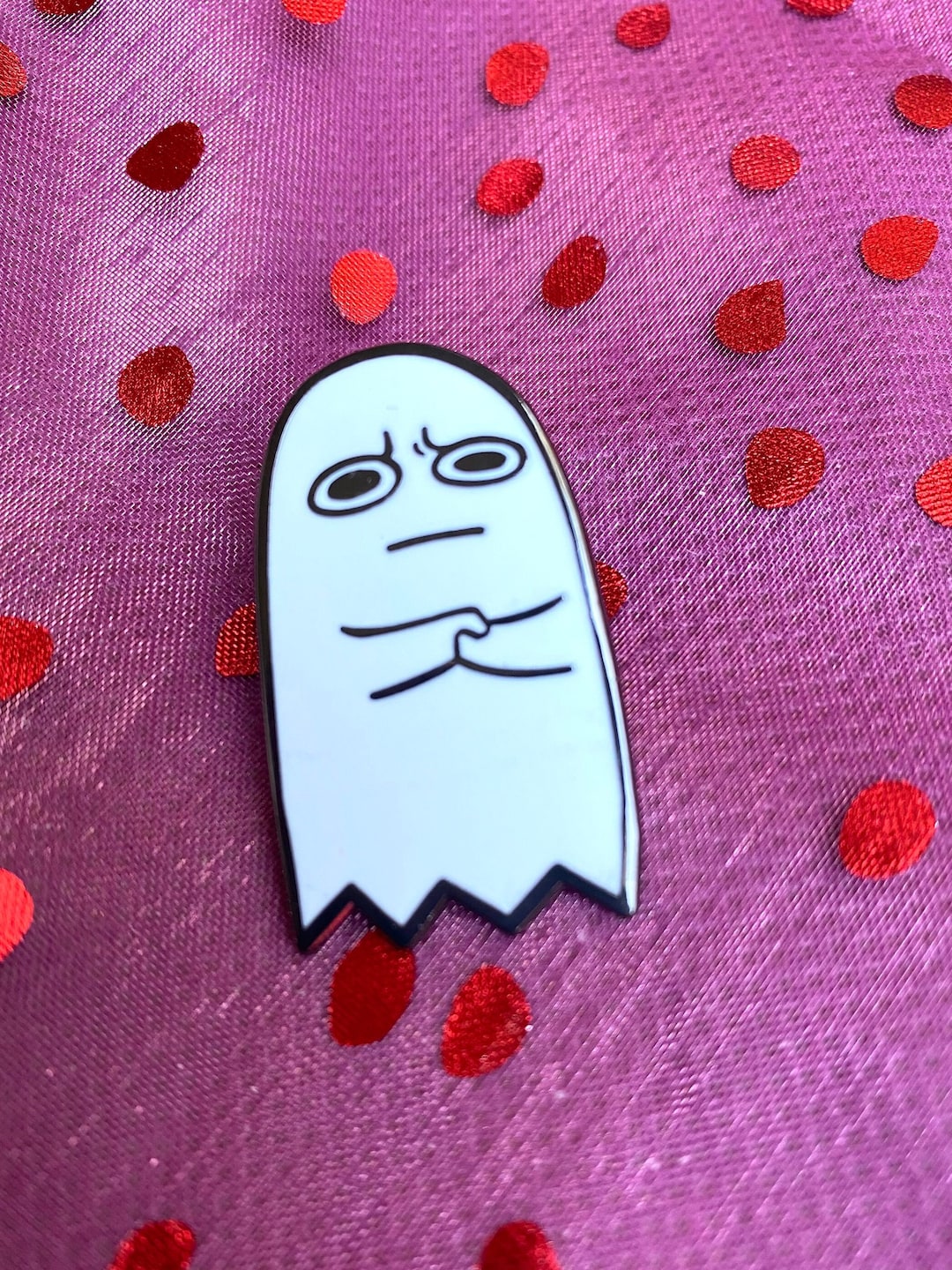 A Concerned Ghost Pin - Etsy