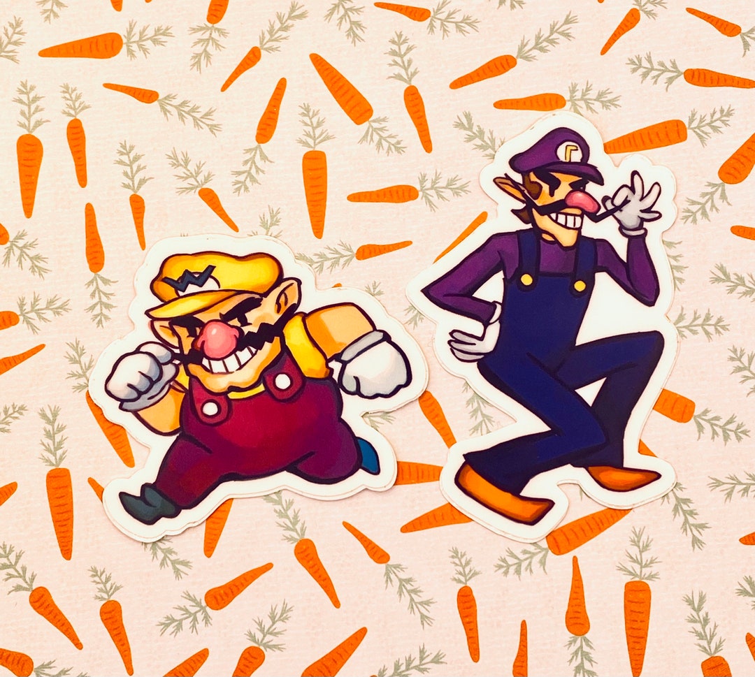 Wario Bros Vinyl Stickers - Etsy