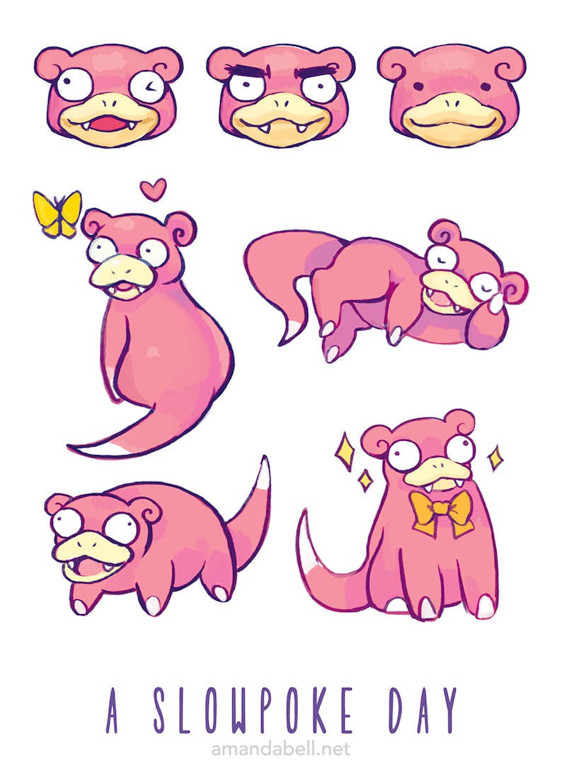 Slowpoke Sticker Sheet - Etsy