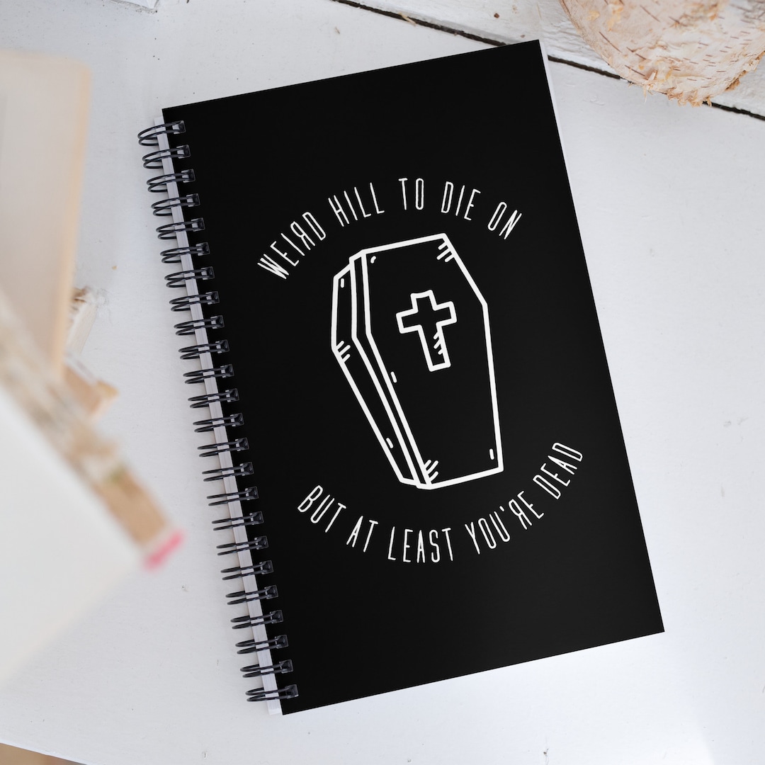 Weird Hill Notebook | Spiral Bound Dotted Paper - Etsy