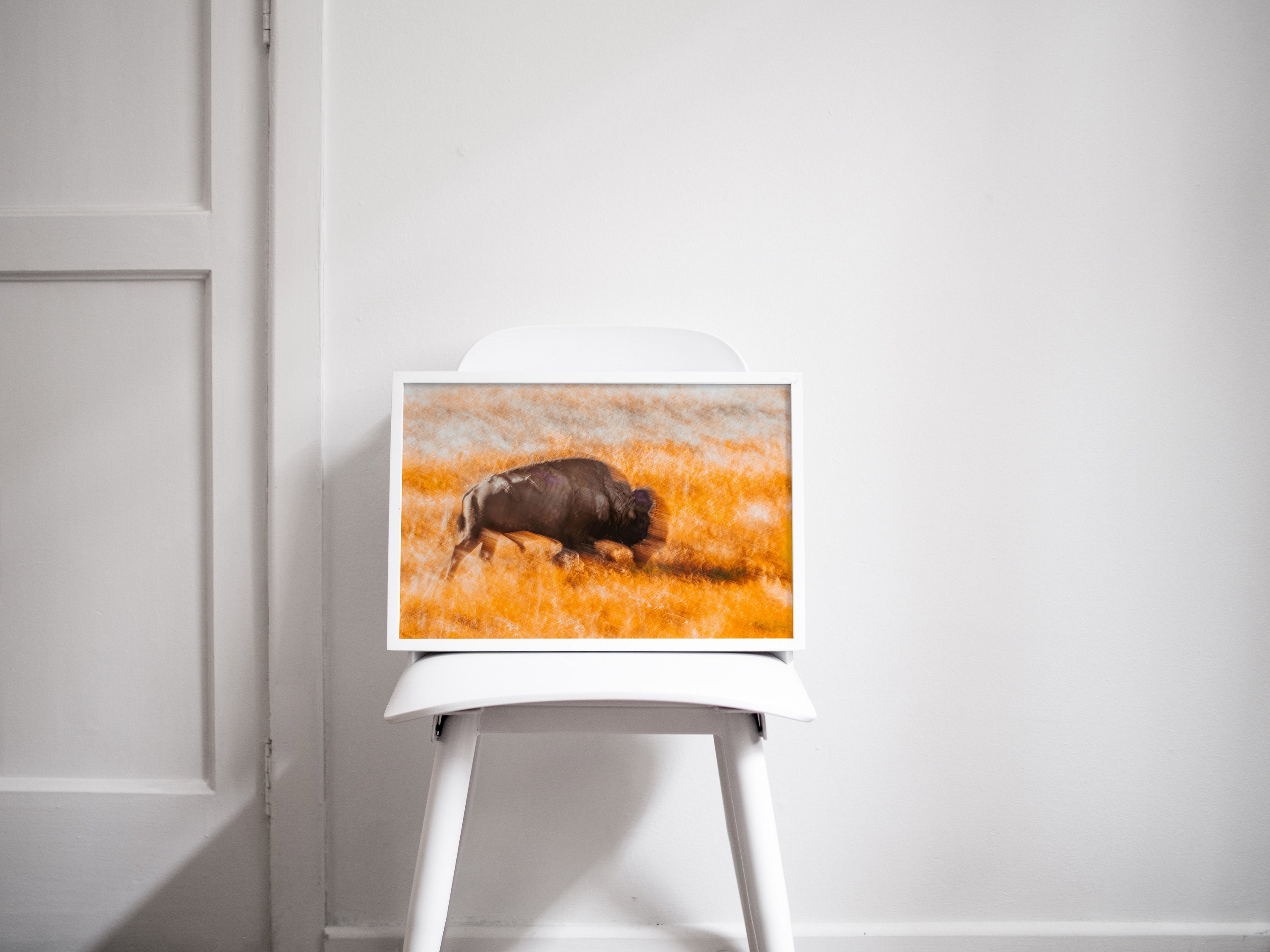 Bison Art Bison Print Montana Art Fine Art Abstract Print | Etsy