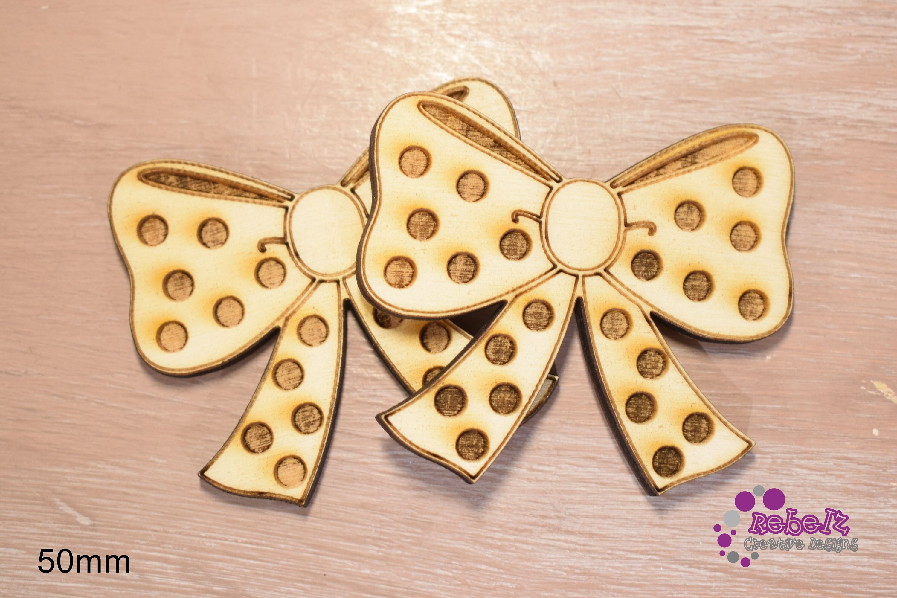 Laser Cut Embellishments Cogs Bows Flowers Hearts Paw Prints - Etsy UK