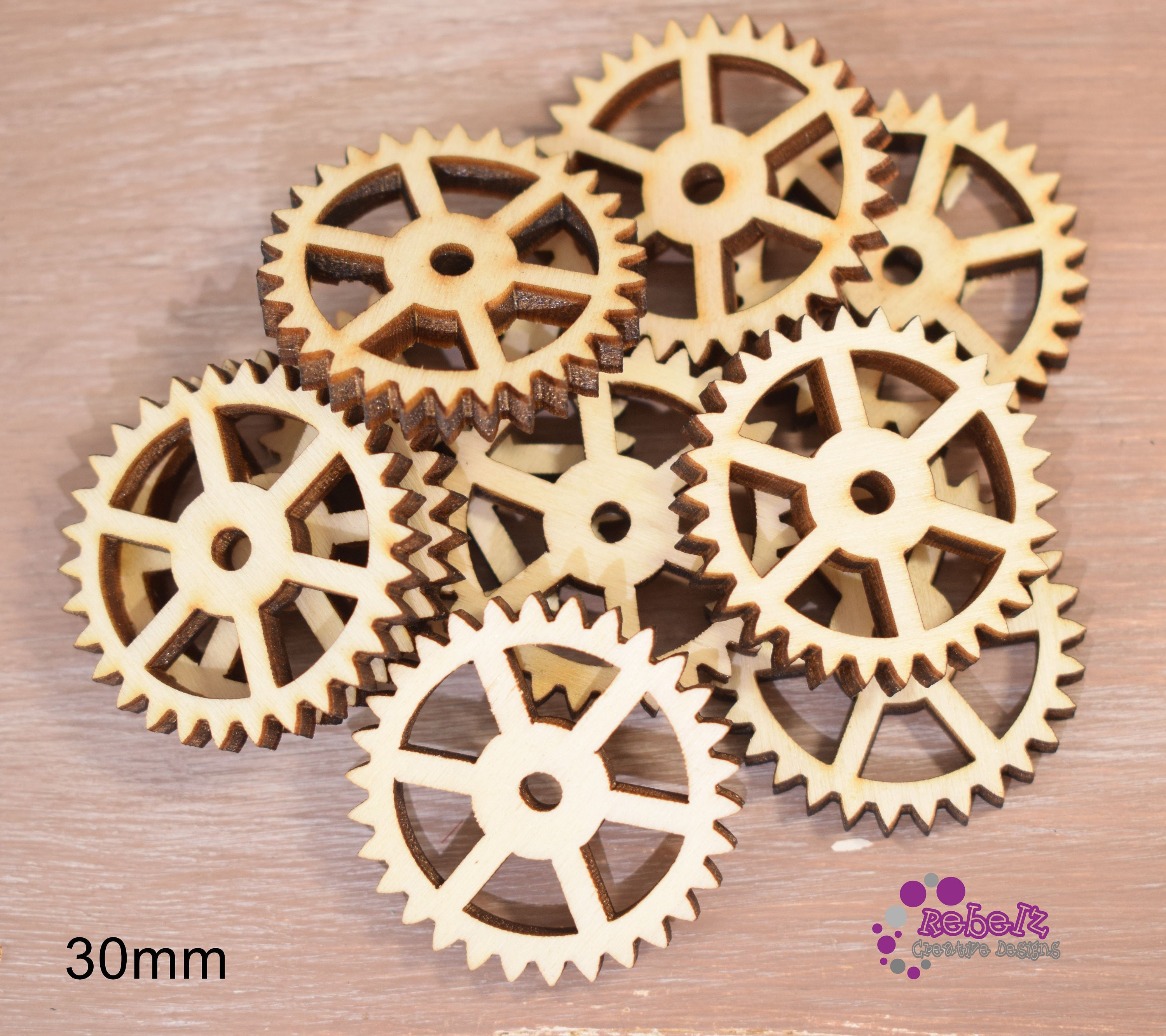 Laser Cut Embellishments Cogs Bows Flowers Hearts Paw Prints | Etsy