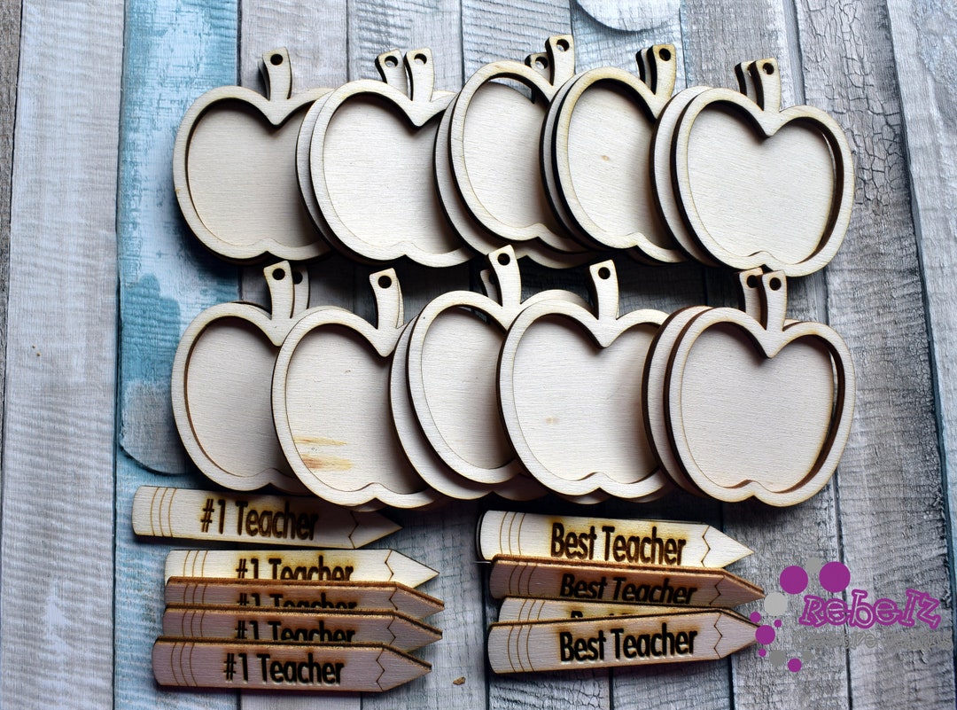 Laser Cut Wooden Apple Key Ring Blanks, 3 Layer Design. - Etsy