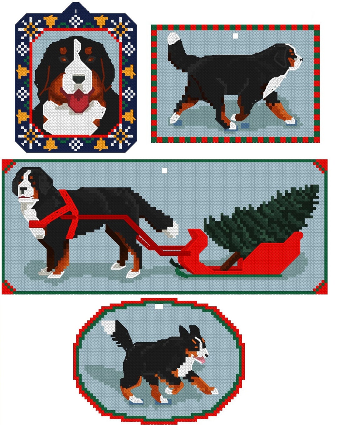 Berner Christmas Ornaments Chart/pattern. Beautiful Xmas Ornaments to ...