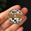 Disco Ball Wooden Pin Badge, 70s Retro Design, Sustainable, Accesory ...