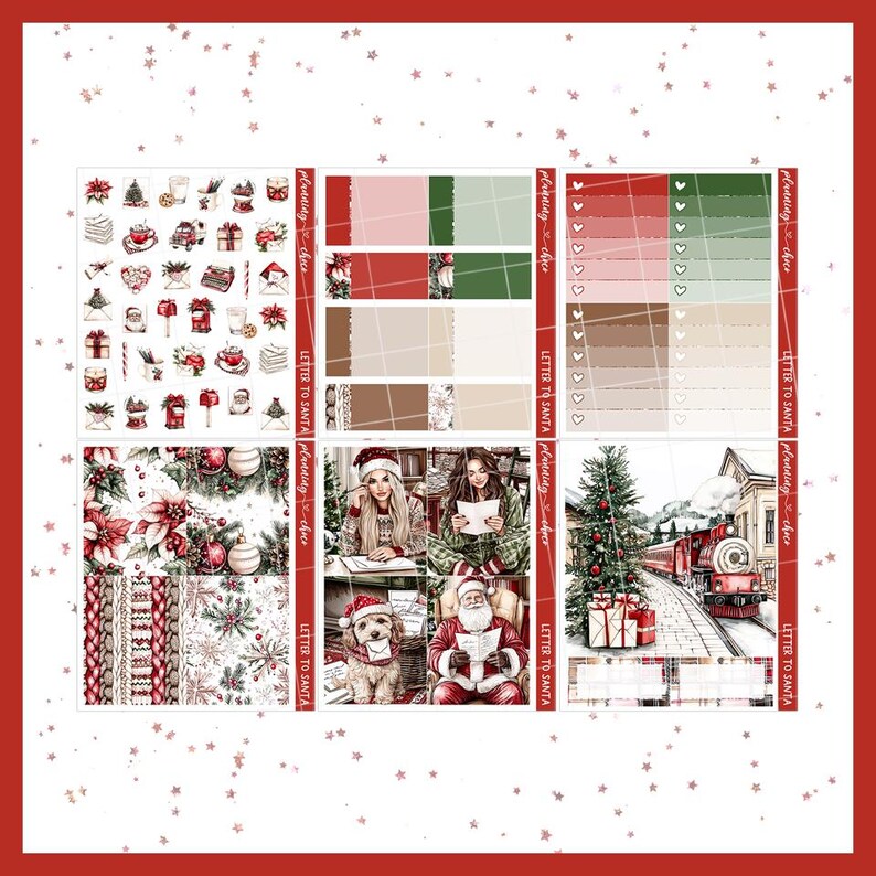 Letter to Santa Weekly Kit : Printable Planner Stickers (PDF, PNG ...