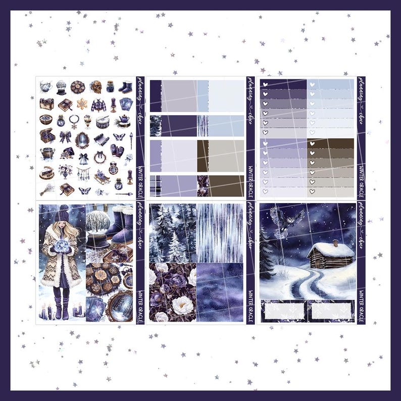 Winter Oracle Weekly Kit : Printable Planner Stickers (PDF, PNG ...