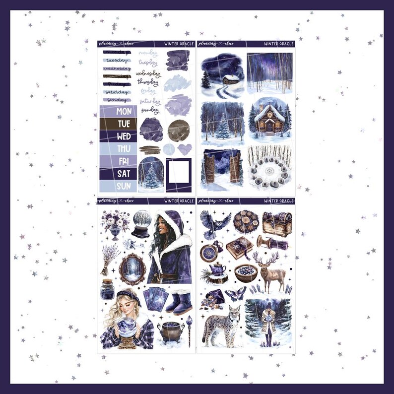 Winter Oracle Journaling Kit: Printable Planner Stickers (PDF, PNG ...