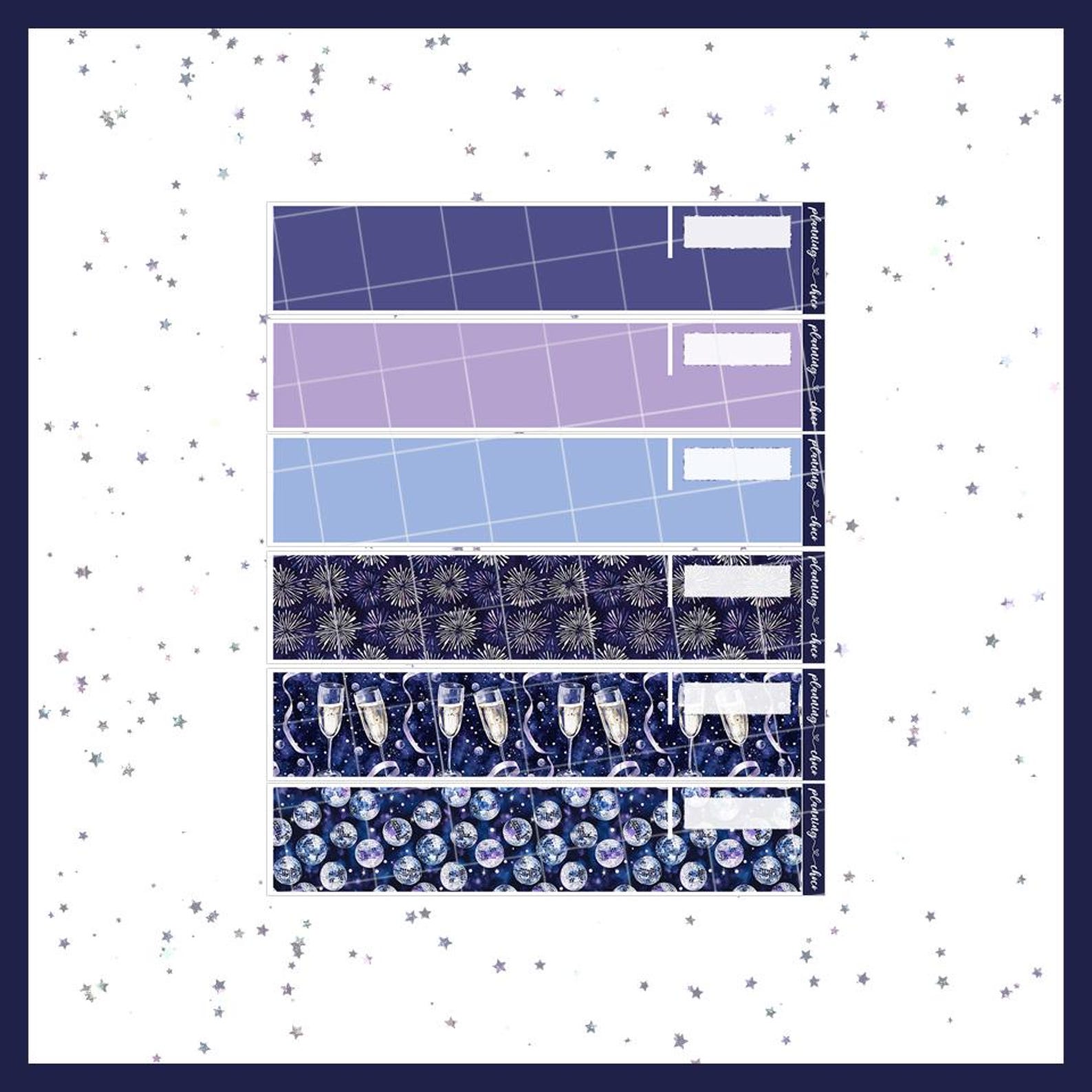Midnight New Year Weekly Kit : Printable Planner Stickers (PDF, PNG ...