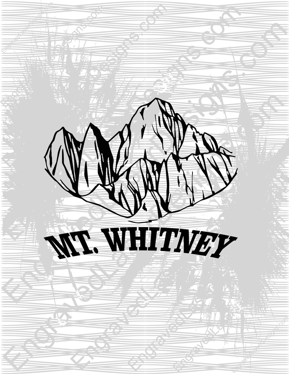 Mt. Whitney Mountain Range Classic Logo Vector Car Emblem | Etsy