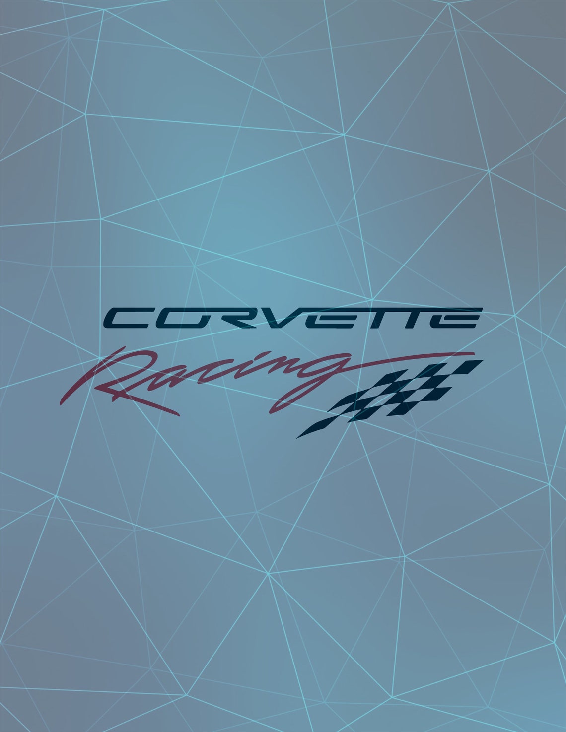 Corvette Racing Flags Chevrolet Classic Logo Vector Car | Etsy