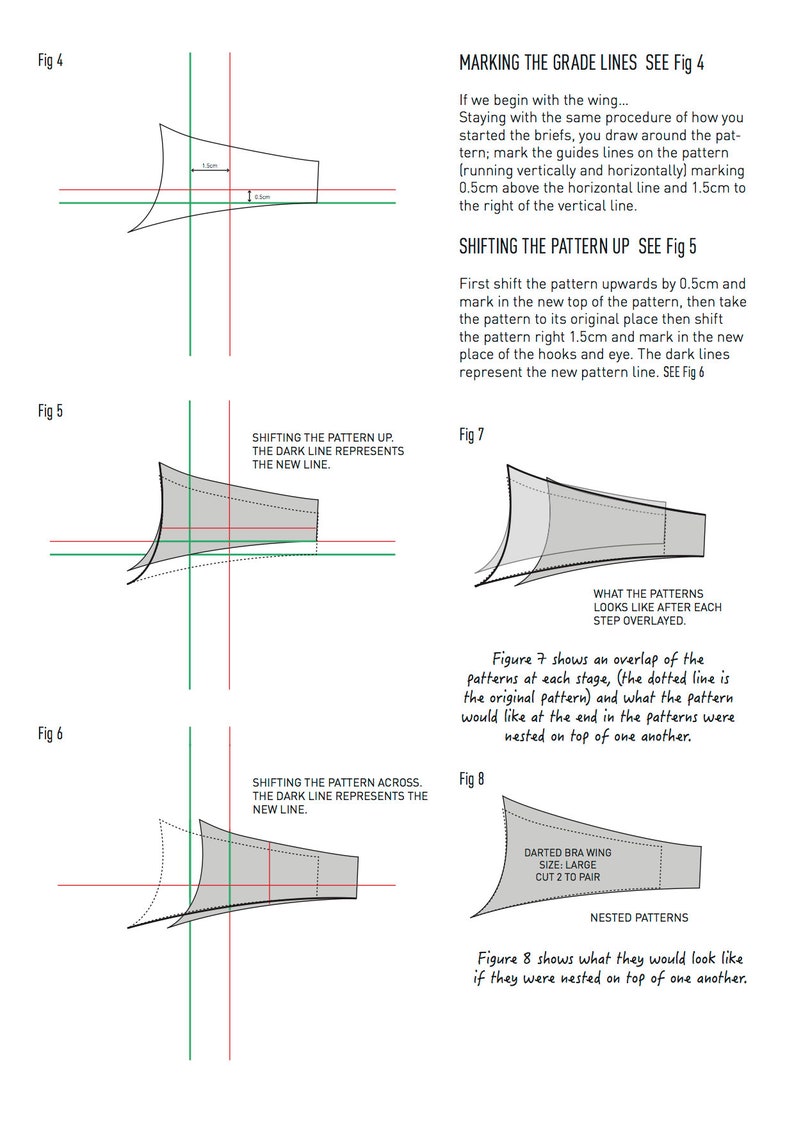 How to Grade a Bra and Brief - Etsy