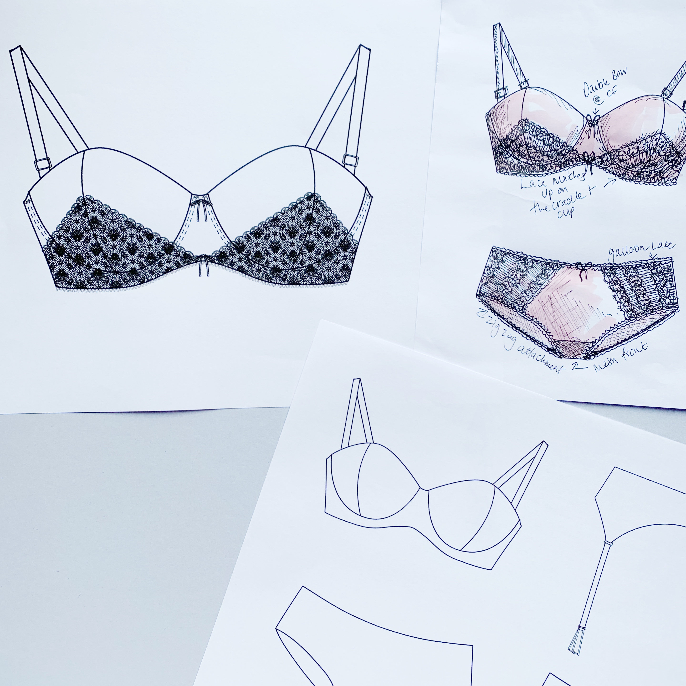 Balconette Bra Technical Drawing in AI File - Etsy UK