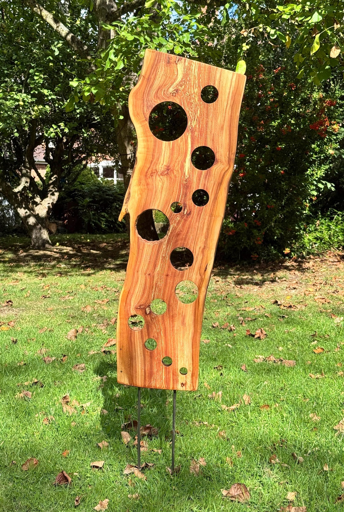 Apple Wood Garden Art Sculpture Using Reclaimed Live Edge Board - Etsy