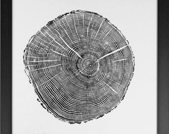 Yellowstone Wall Art Real Tree Ring Print Yellowstone Park - Etsy