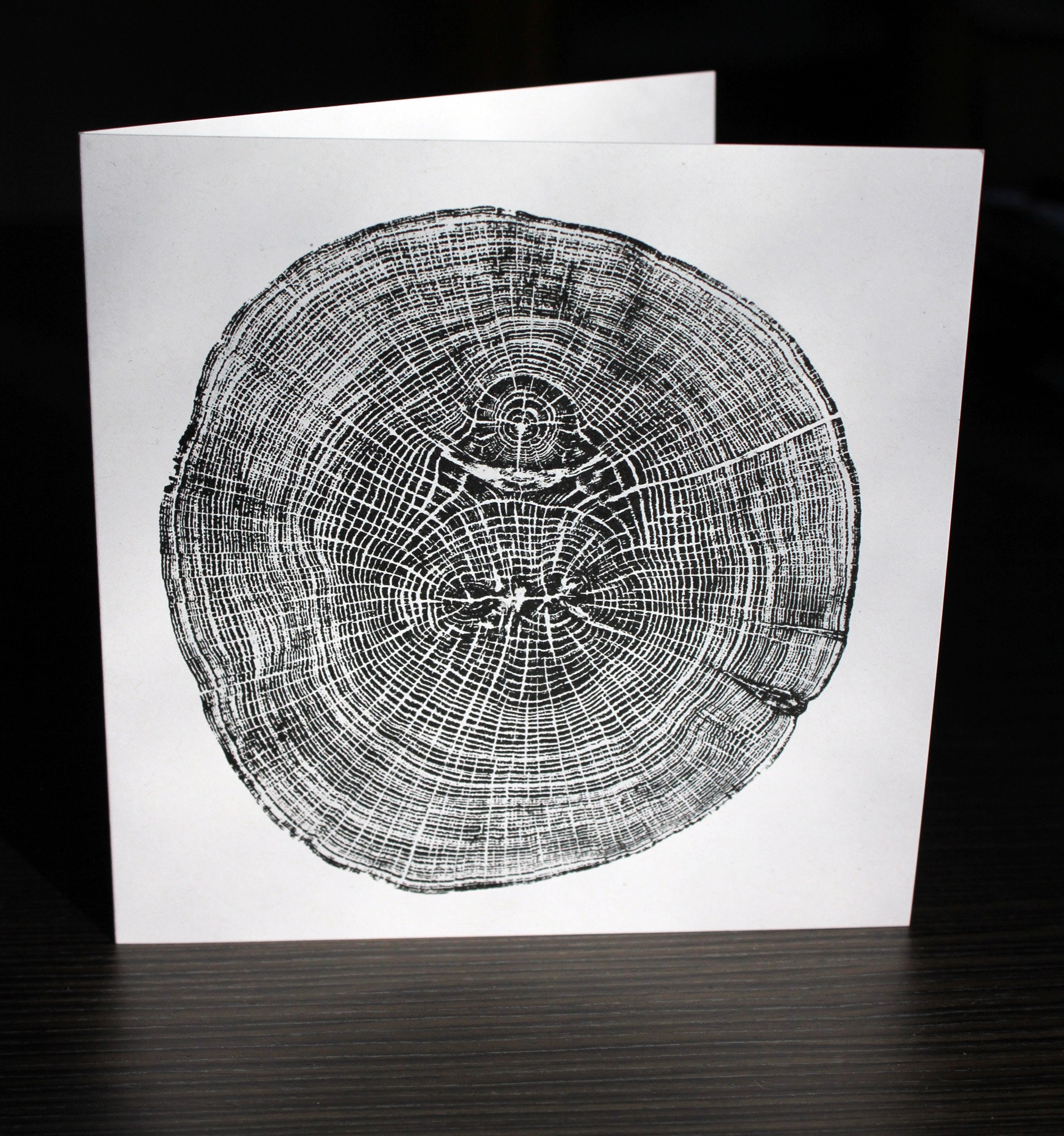 White Tree Ring Print - Etsy
