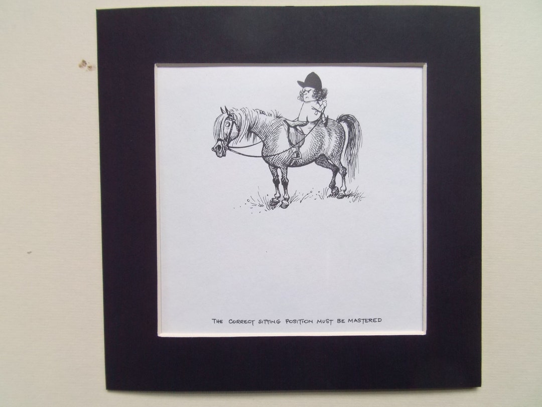 Norman Thelwell Pony Vintage Cartoon Dated 1962 in 8x 8 Mount Ready to ...
