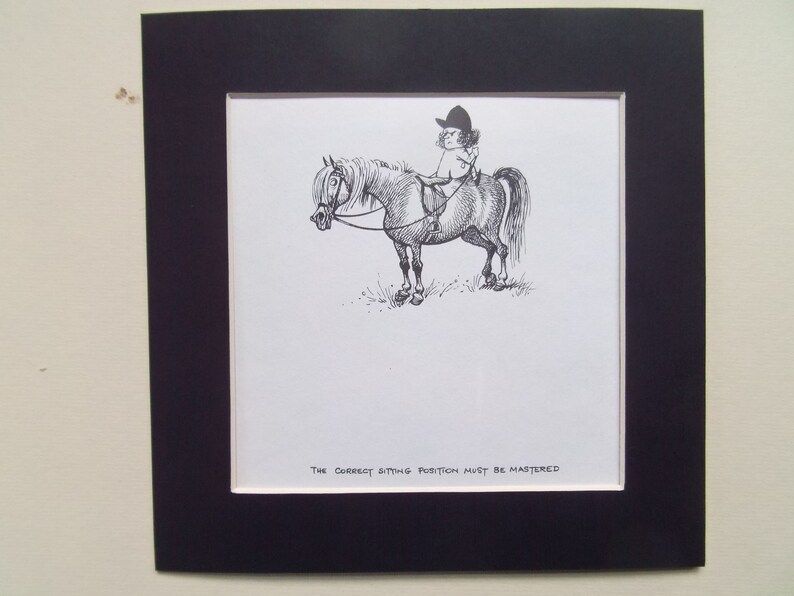 Norman Thelwell Pony Vintage Cartoon Dated 1962 in 8x 8 Mount Ready to ...