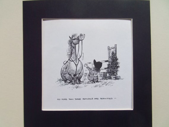 Norman Thelwell Pony Vintage Cartoon Dated 1962 in 8x - Etsy
