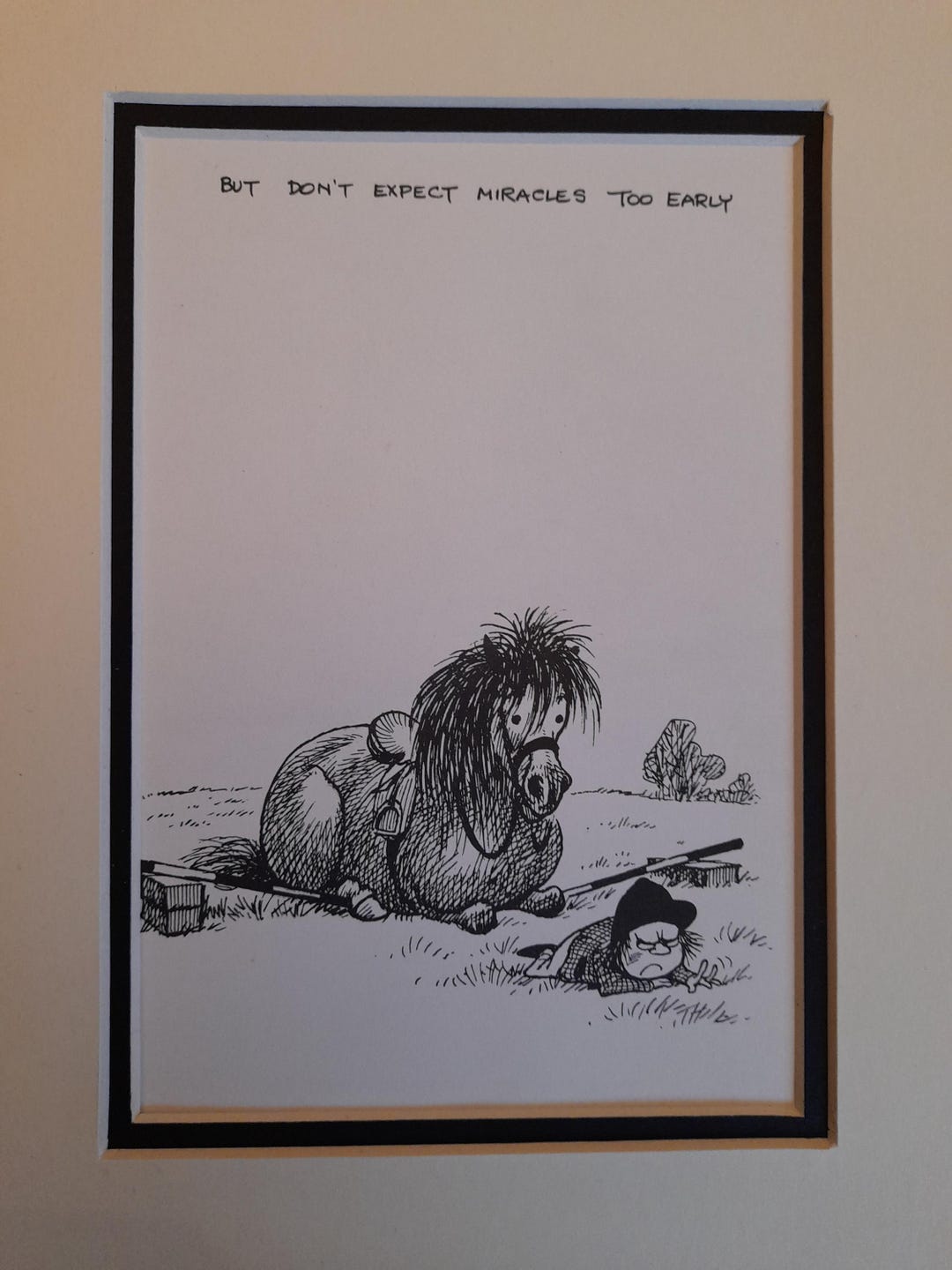 Thelwell Pony Vintage Cartoon Dated 1962 in 10"x 8" Double Mount Ready ...
