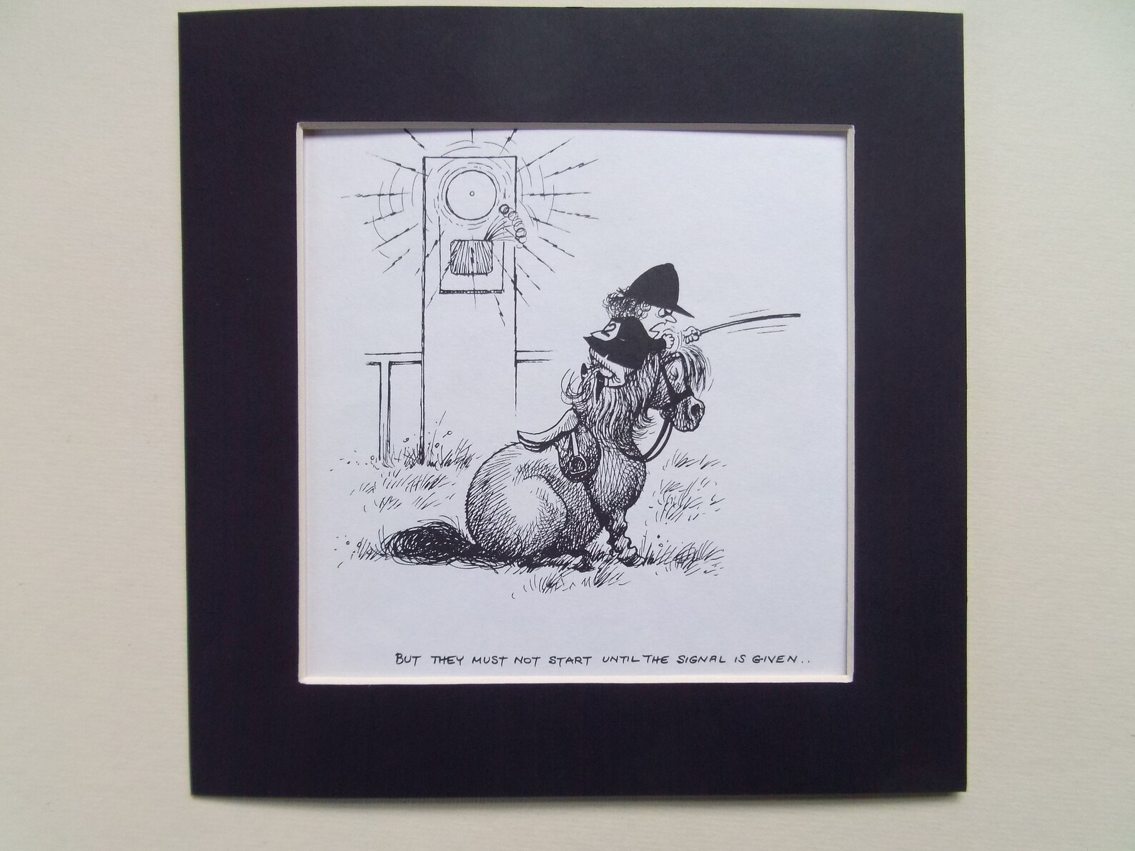 Norman Thelwell Pony Vintage Cartoon Dated 1962 in 8x 8 Mount Ready to ...