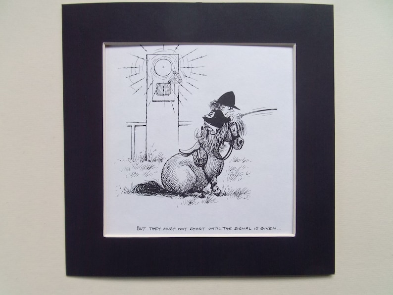 Norman Thelwell Pony Vintage Cartoon Dated 1962 in 8x 8 Mount Ready to ...