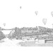 Custom Illustration, B&W Landscape Commission - Original Ink ...