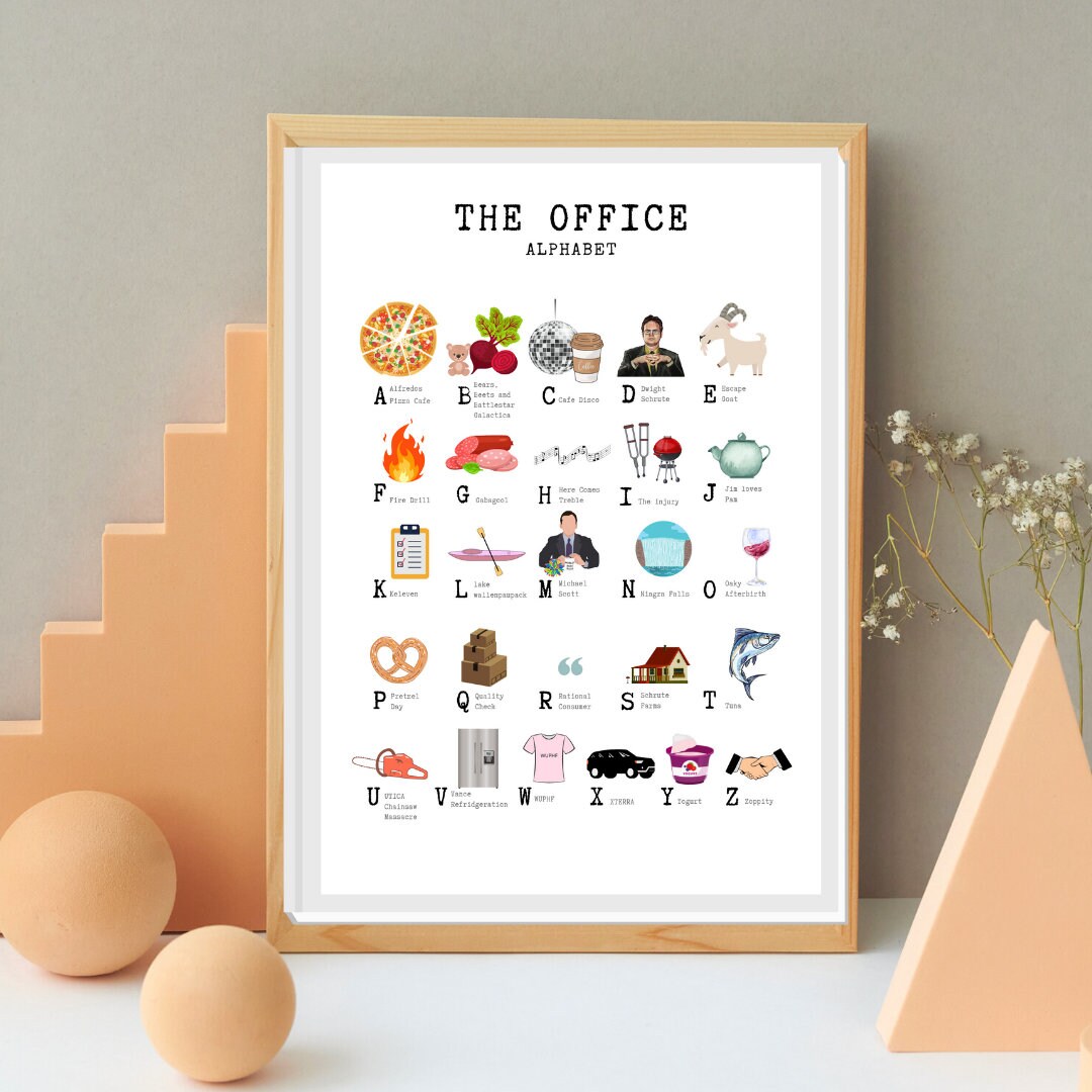 The Office TV Show Alphabet Poster 18x24 the Office Art the Office ...