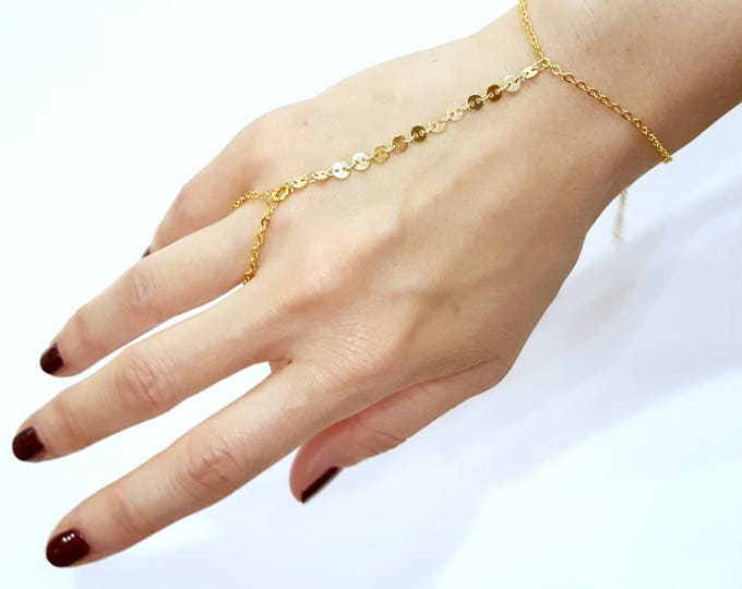 Gold Hand Chain Bracelet Body Chain Jewelry Bohemian Hand - Etsy