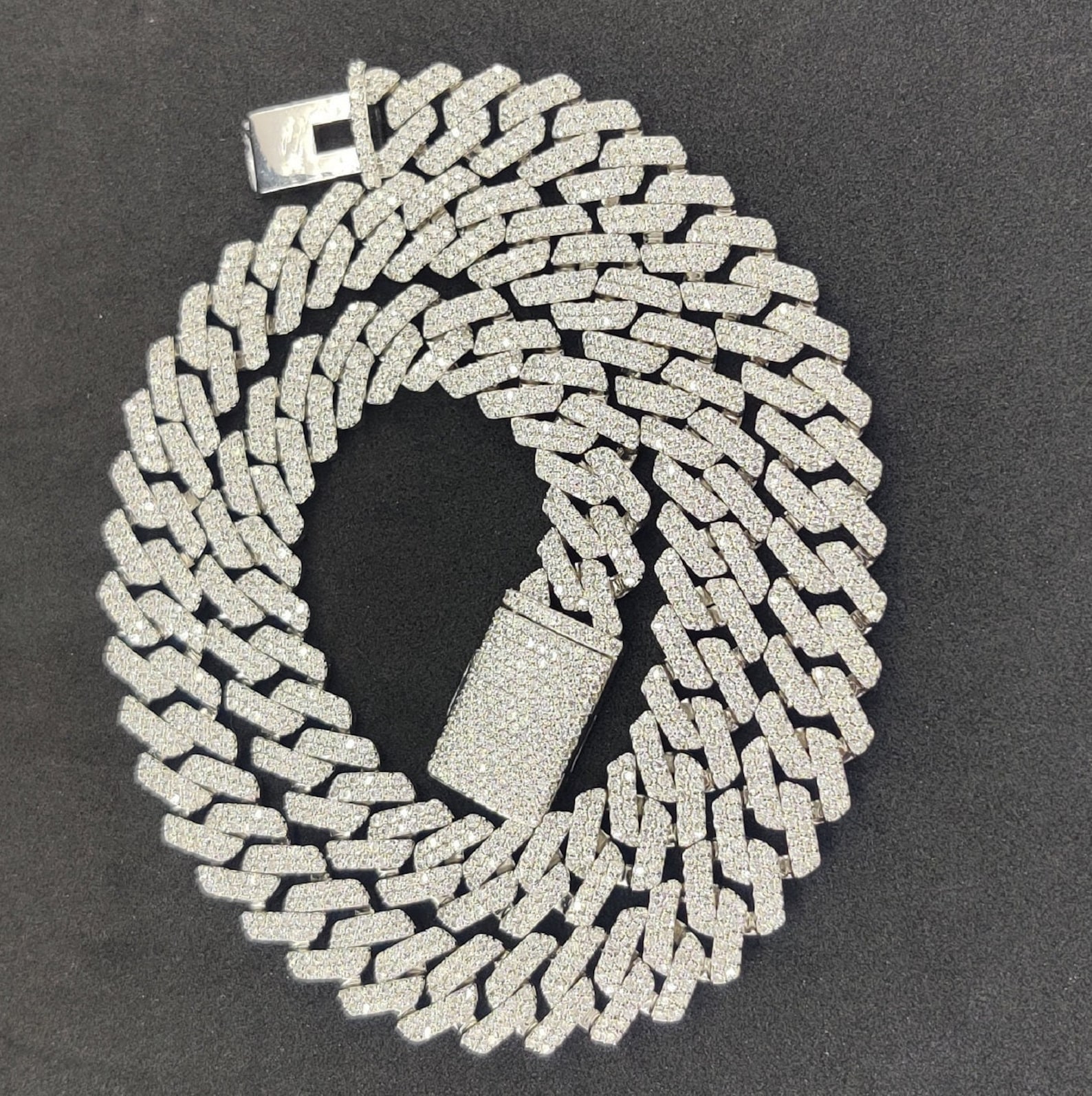 10MM Moissanite Diamond Cuban Link Chain/iced Out Chunky Heavy - Etsy