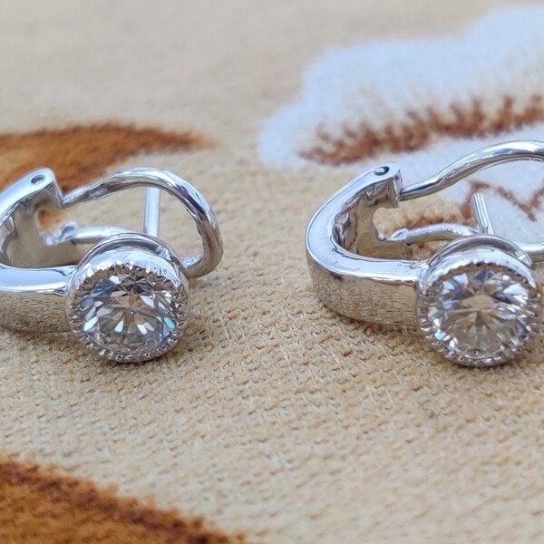 Omega Back Earrings - Etsy