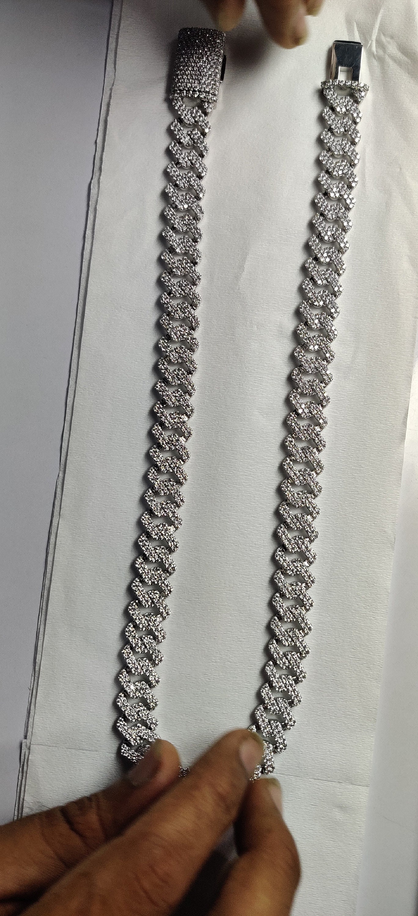 10MM Moissanite Diamond Cuban Link Chain/iced Out Chunky Heavy - Etsy