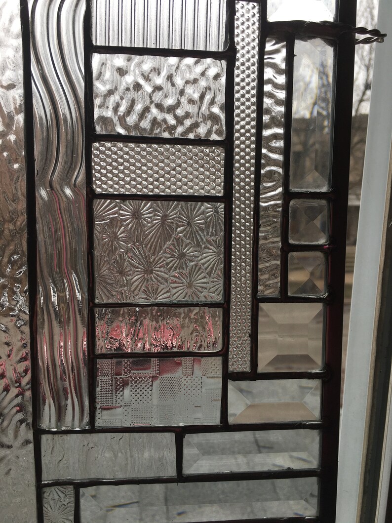 2 Clear Stained Glass Windows Panel, Custom Order - Etsy