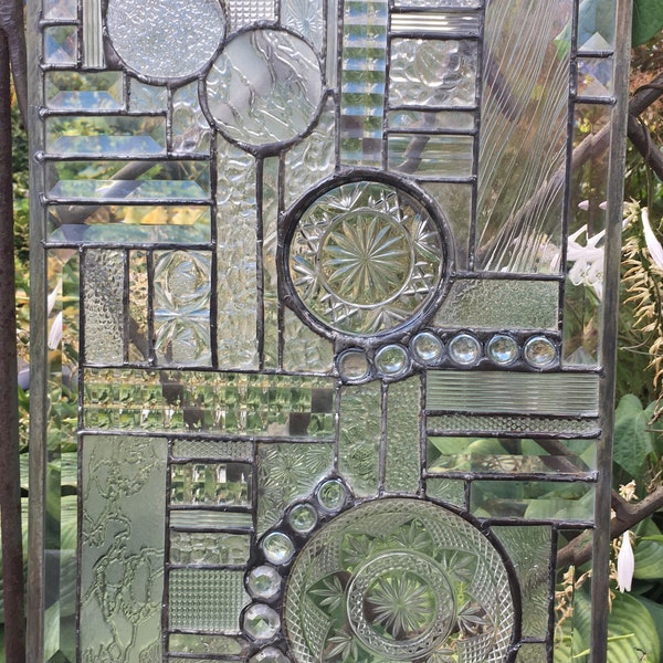 Clear Stained Glass Panel - Etsy
