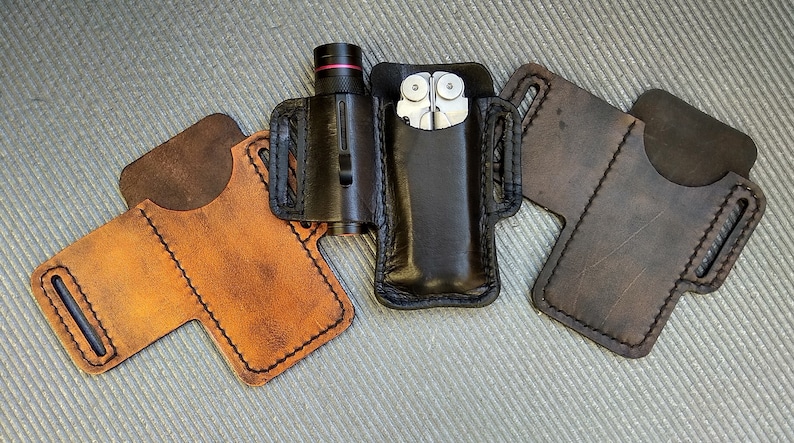 Handmade Leather Pouch for Leatherman Multitool and Flashlight - Etsy