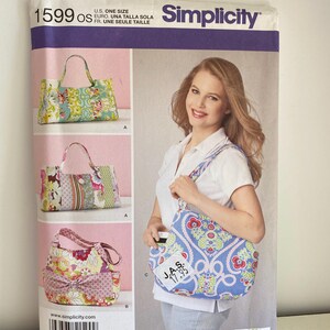 Handbag Sewing Pattern Simplicity 1599 Uncut for Two Styles of Handbag Purses - Etsy
