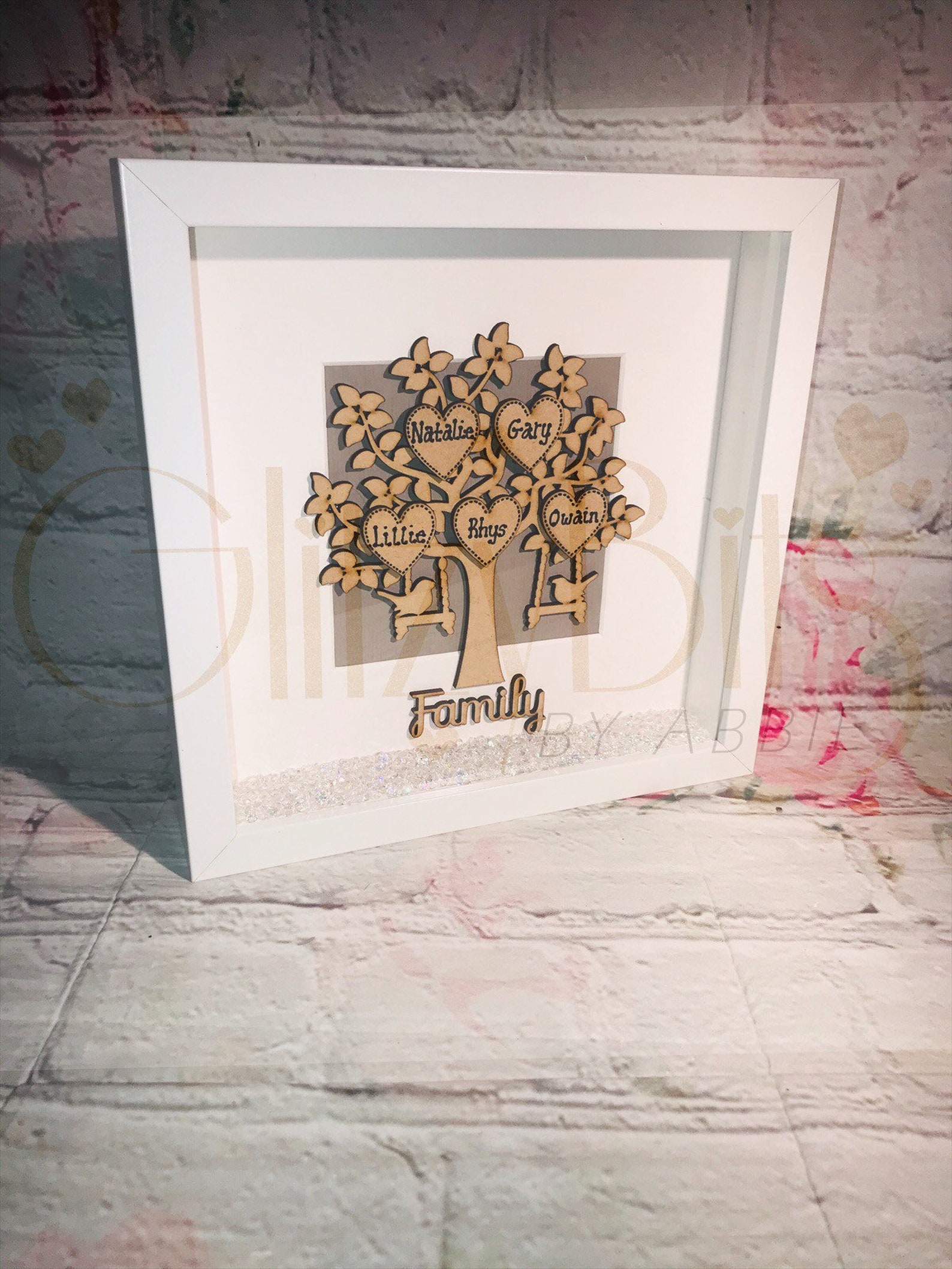 Small Wooden Family Tree Frame - Etsy
