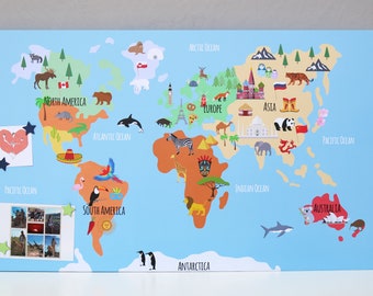 World Map With Message - Etsy UK