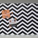 Black and White Chevron Magnetic Noticeboard - Etsy