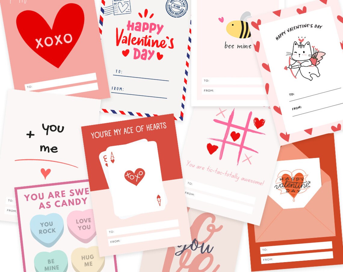 Printable Valentine's Day Cards - Etsy