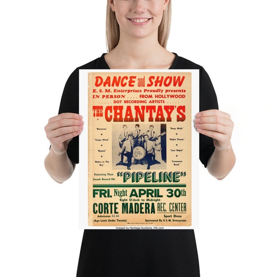 Chantays Surf Rock 1963 Concert Poster 12x16 | Etsy