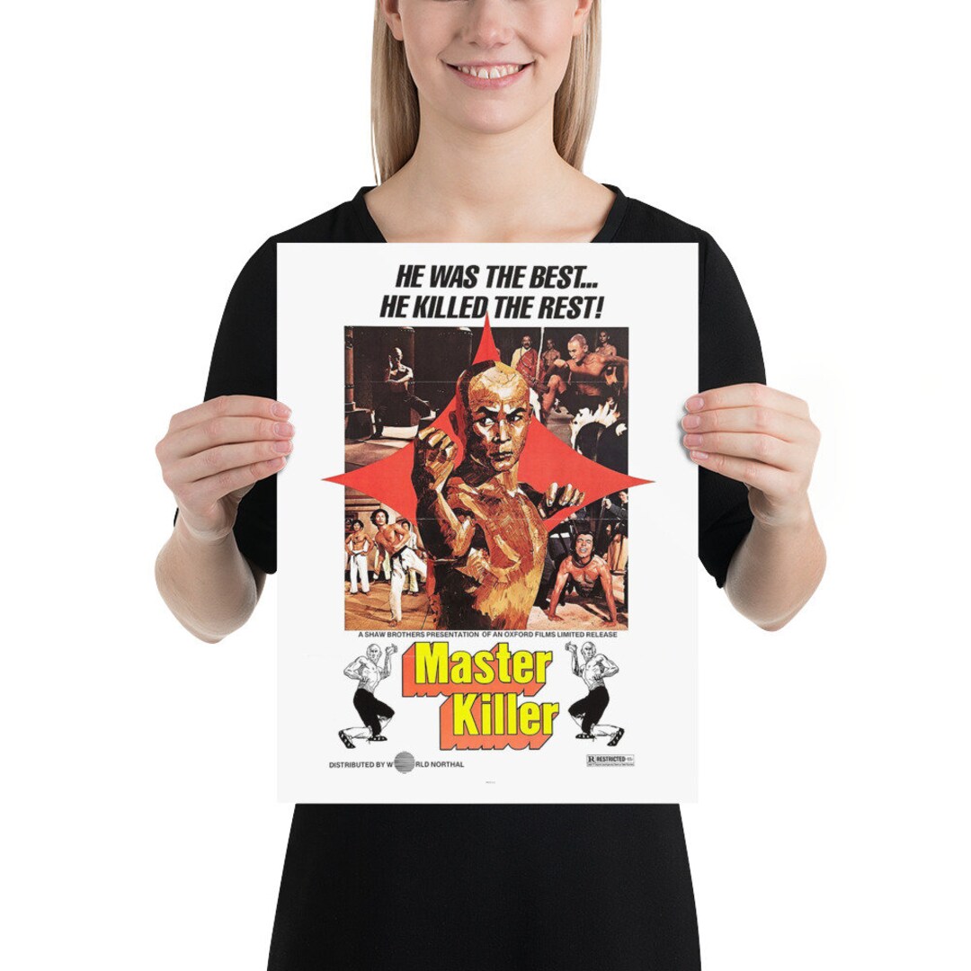 Vintage Kung Fu Movie Poster Poster Master Killer 12"x16" - Etsy